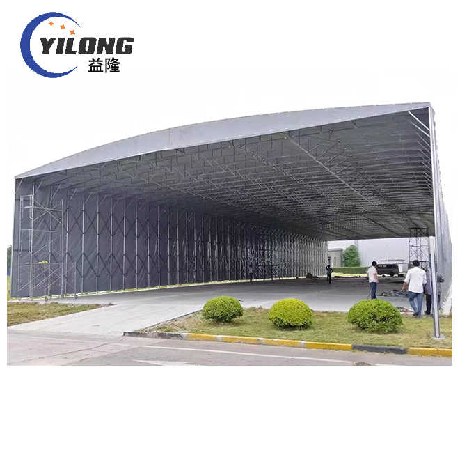 Steel Structures Retractable PVC Tarp Roofing Metal Garden Storage Shed