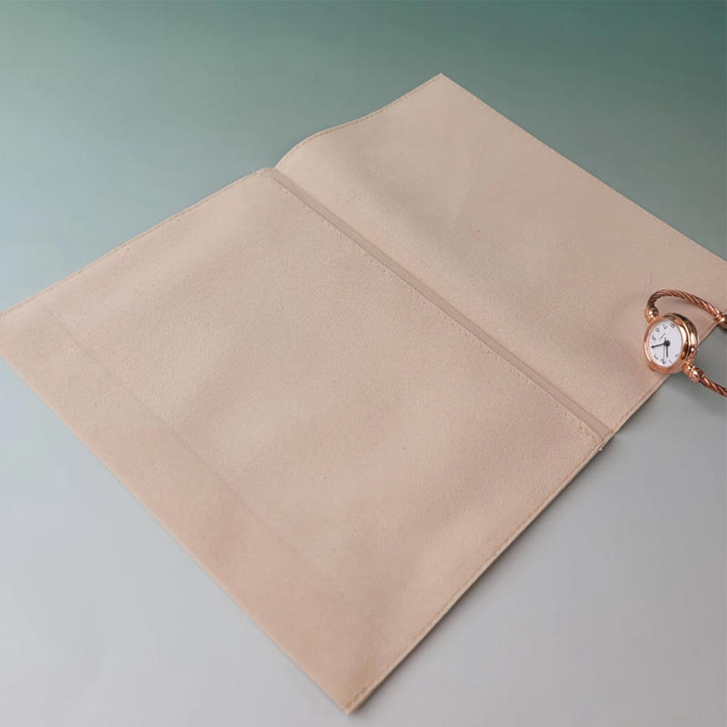 Stylish Cream Velvet Envelope Jewelry Gemstone Watch Custom Logo Ins ...