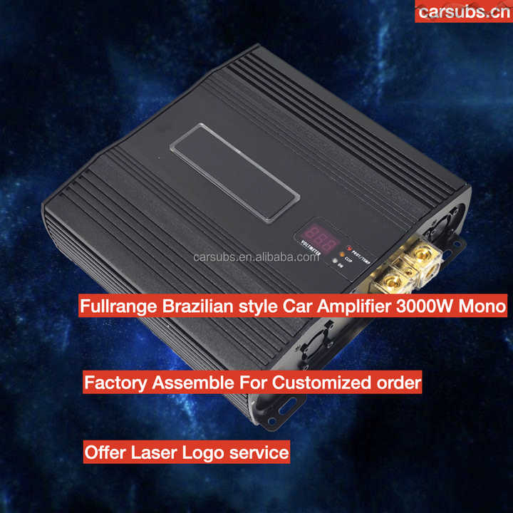 Brazilian 1 Ohm Car Subwoofer Amplifier Class D Full Range RMS 3000W ...