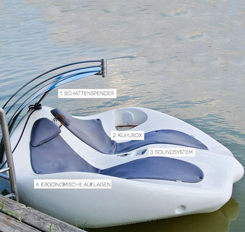 Double seat lounge sofa boat floating electric boat for water ...