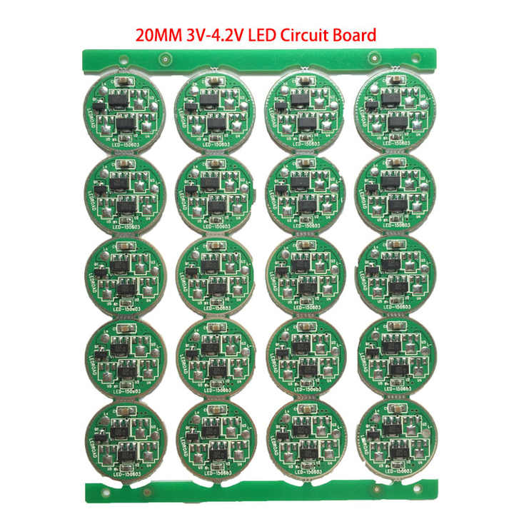 20mm Flashlight Driver Board for XRE Q5 T6 XML2 U2 Leds