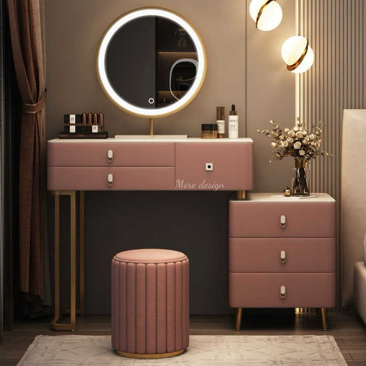 MOREDESIGN Solid Wood American Dressing Table Bedroom Modern Simple ...