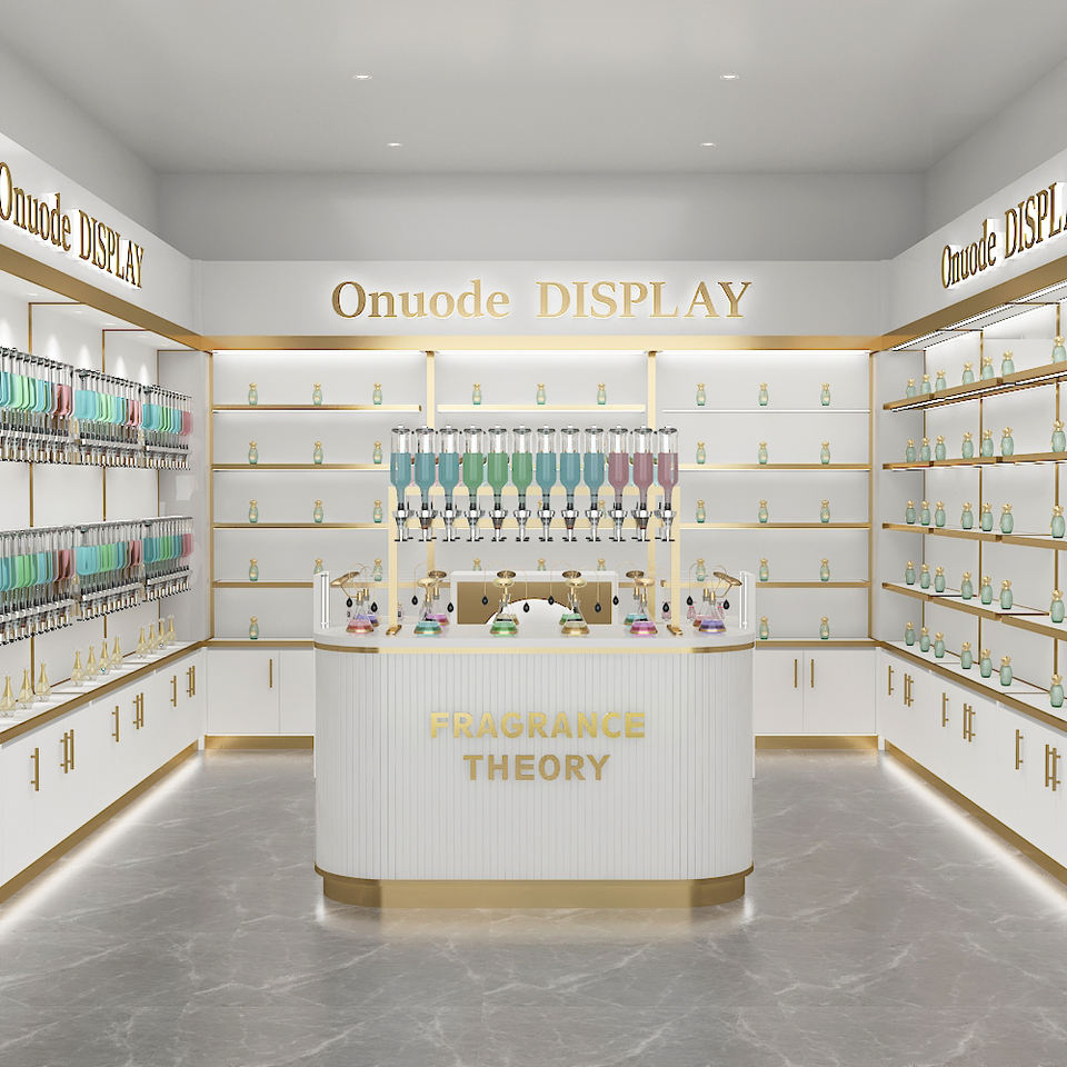 Custom Perfume Display Shelf & Showcase One-Stop Store Interior Design ...