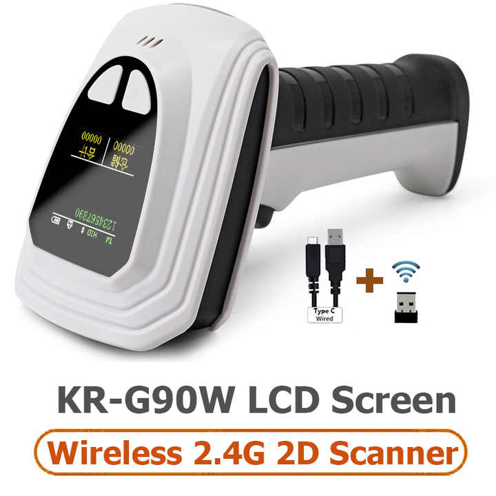 KEFAR Hands Free Barcode Scanner Gun With Charging Base Handheld Scanning Gun Works With Mac Win ...