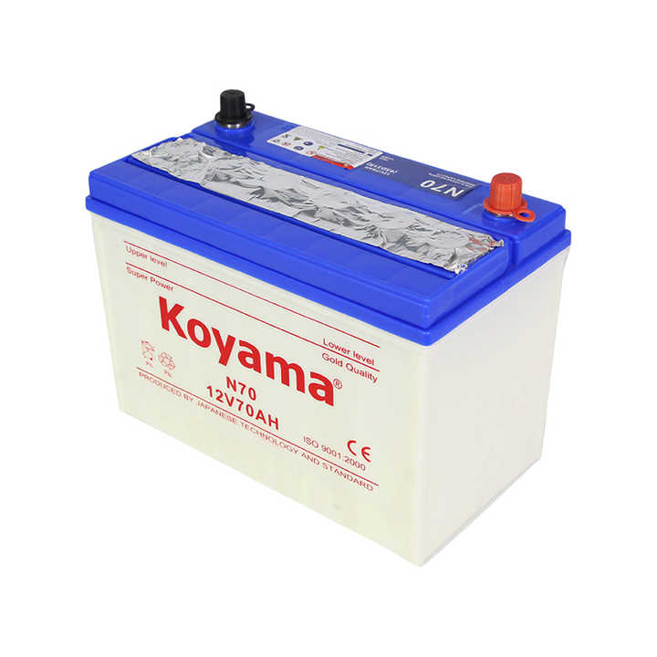 12Volt 70Ah JIS Automotive Battery N70 65D31R Dry Charged Car Batteries ...