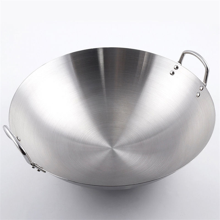 2.0 Stainless Steel Double Handle Frying Pan with Honeycomb Design Non ...