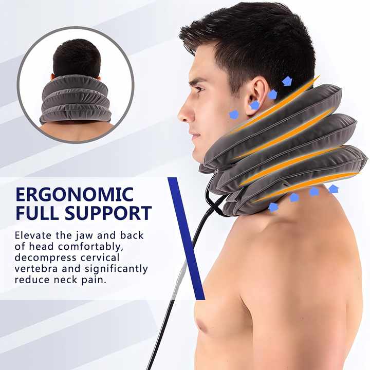 Adjustable Inflatable Neck Stretcher Cervical Traction Device for Pain ...