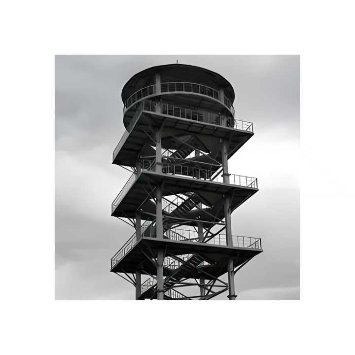 Outdoor Steel Structure Platform Observation Tower with Lightning Rod