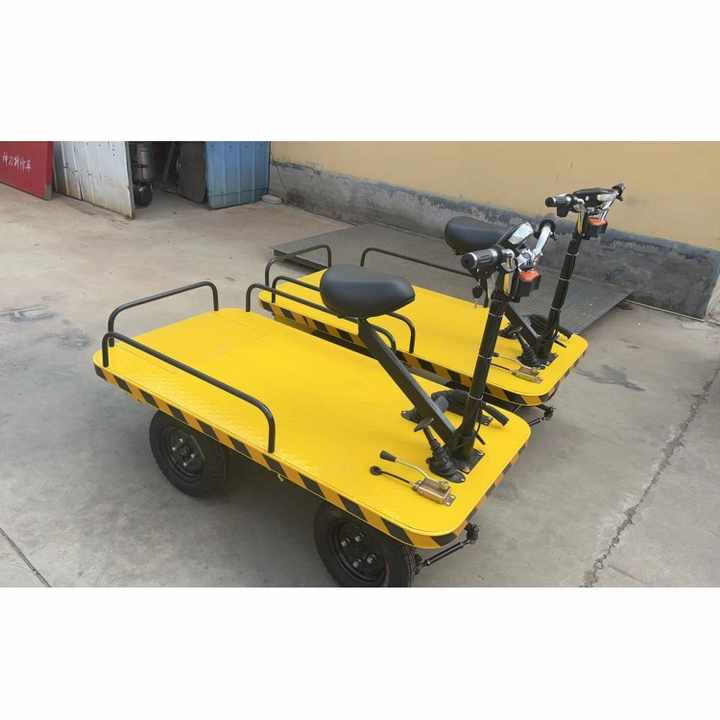Electric Platform Cargo Carrier Trolley - Heavy Load Transport