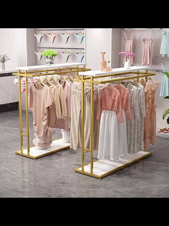Retail Gold Display Rack Stand - Durable & Stylish Furniture