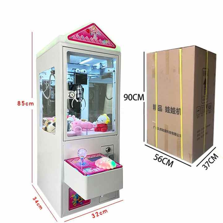 Mini Claw Machine Coin Operated Arcade Crane Game For Kids With Stuffed ...