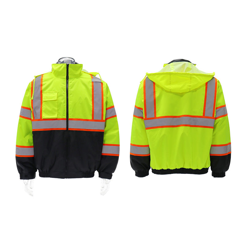 Safety Warning Signal Work Wear Fluorescent Yellow Orange Vest JACKET ...