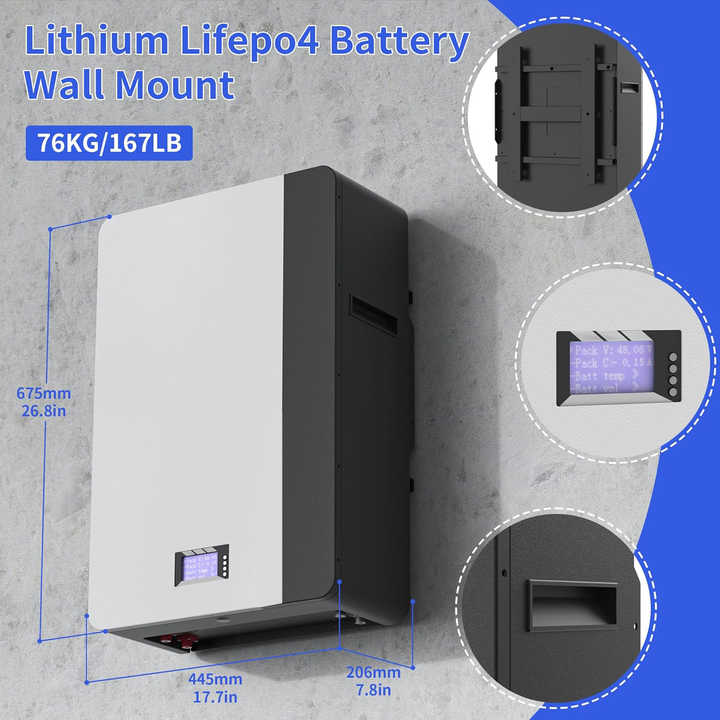 10000 Cycles LiFePO4 Powerwall Lithium Ion Battery 48V 200ah 10kwh 5kwh ...