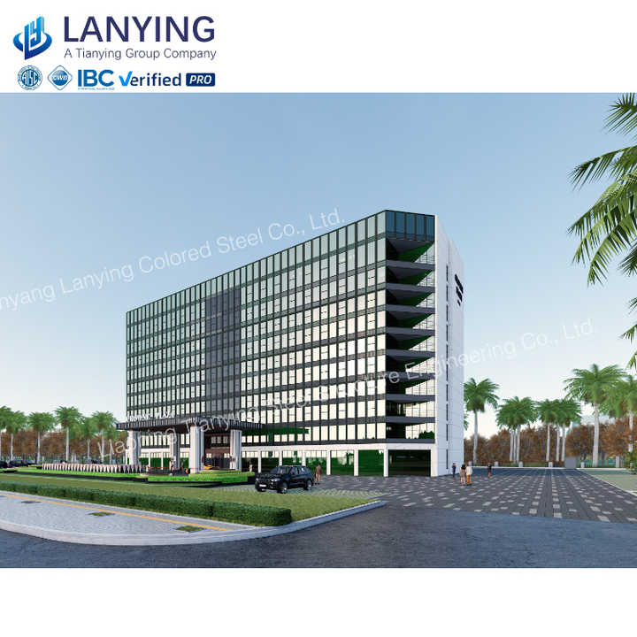 Prefabricated Steel Structure Office Building Commercial Space Durable ...