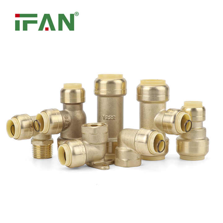 IFAN 1/2'' 3/4'' Plumbing Fittings Water Supply Brass Push Fit Fitting Shark Bite Fittings ...