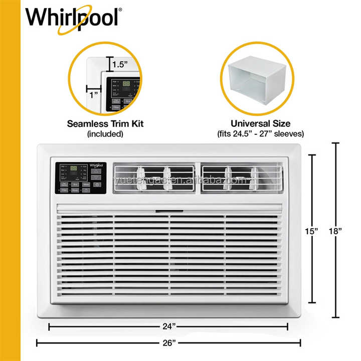 Whirlpool 10000 BTU Window Air Conditioner R410A 220V with Remote