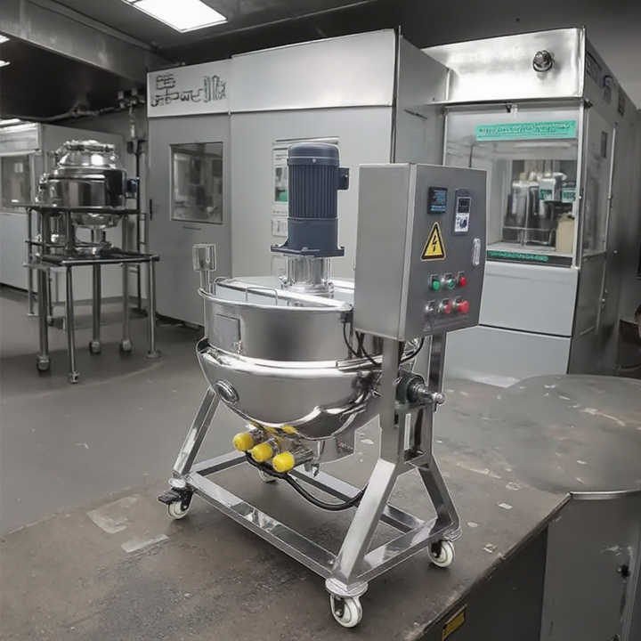 304 Stainless Steel Large Capacity Steam Heating Pot Tilting Jam Hot ...