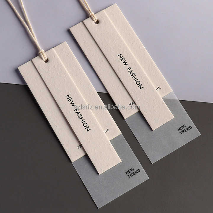 Custom Silver Foil Debossed Logo PVC Garment Tags