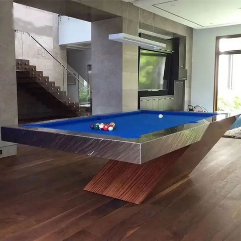 American Billiards Nine-Ball Pool Table 9ft Billiard with Slate Cushion ...