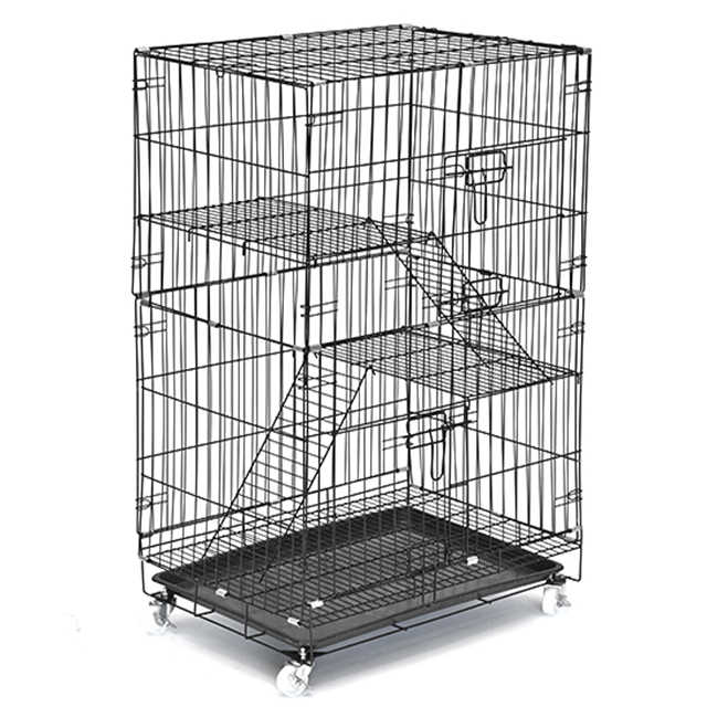 Factory Foldable Metal Cat Cage Villa Portable Customized Pet Crate ...