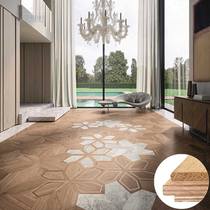 German Luxurious Design Marquetry Laminate Flooring Panels
