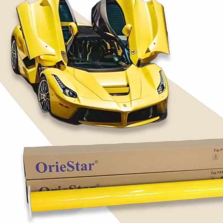 Chameleon Yellow Car Body Wrap Vinyl Film Glossy TPUs Self Healing ...