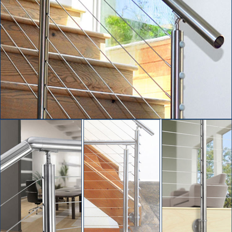 YS Stainless Steel Cable Railing Railing for Stairs Modern Stair ...