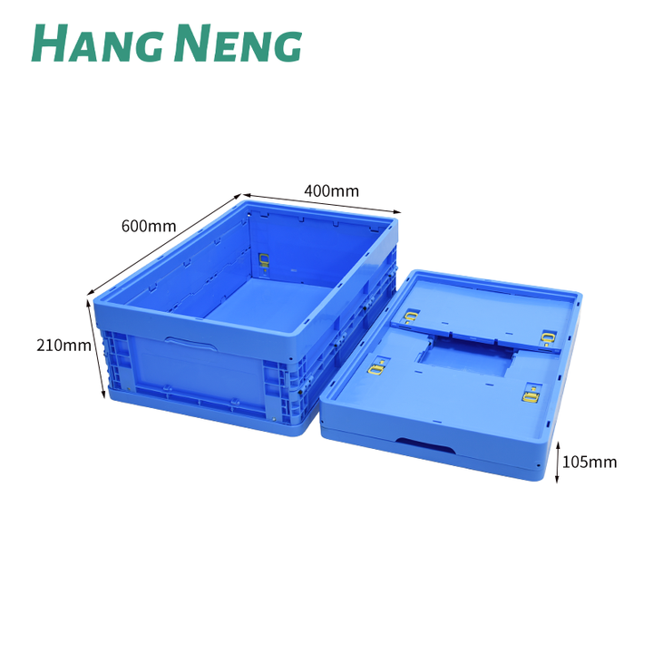 600*400*210mm Blue Foldable PP Crate Lid Recyclable Logistics Transport ...