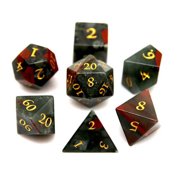 Factory Direct Selling Natural Jade D20 Custom Bloodstone Quartz ...