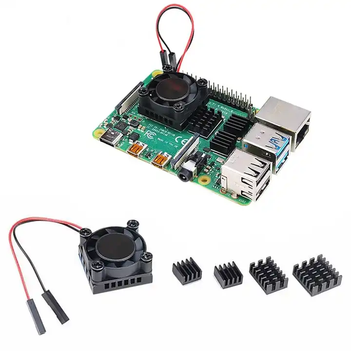 for Raspberry Pi 4 Model B Heat Sink Single Cooling Fan RAM Heatsink ...