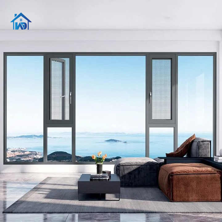 Modern Simple House Double Glazed Windows Tempered Glass Windows for ...