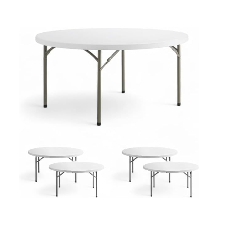 Factory Portable HDPE Plastic Round Table for Outdoor Party Events ...