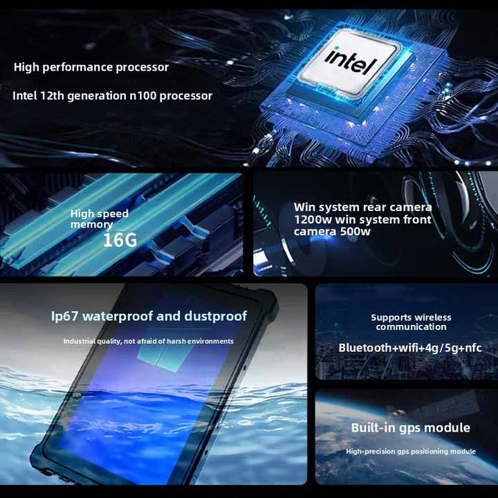 New N100 N4120 CPU Industrial Rugged Tablet PC GPS Outdoor NFC ...