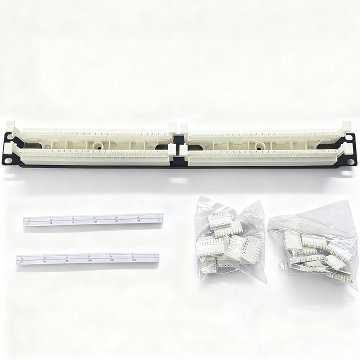 19'' 1U Rack-Mounted 100-Pair Wiring Block Patch Panel for Telephone ...