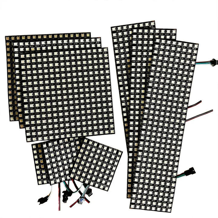 WS2812B RGB Flexible LED Panel Matrix Screen Module 8X8 16x16 32x32 ...