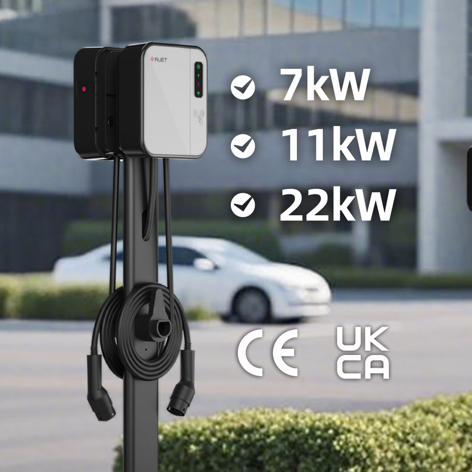 Injet Injet Mini 11kW Wallbox EV Charger with WiFi App Compatible with ...