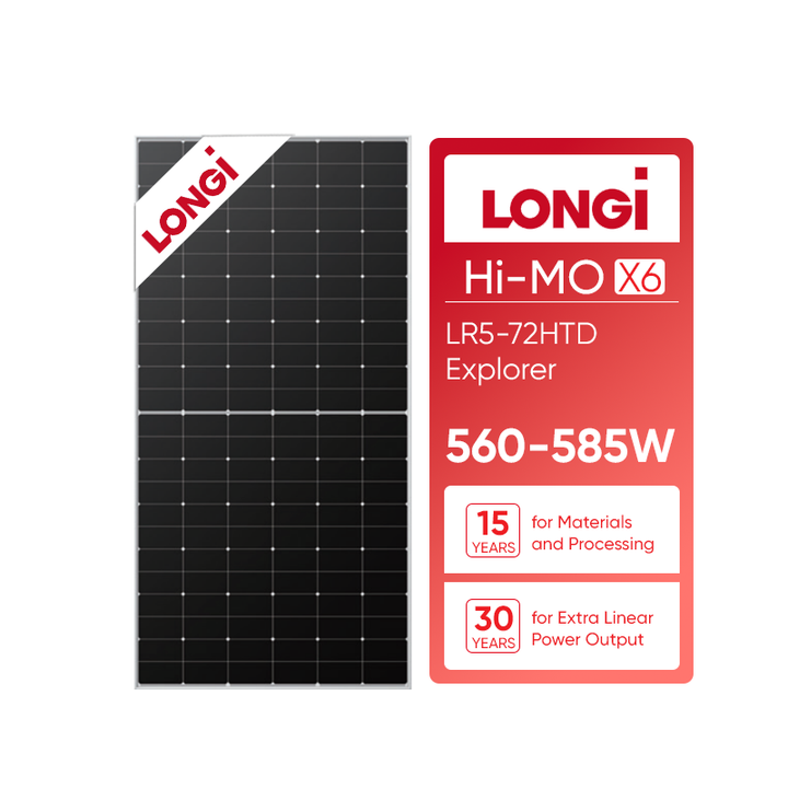 Longi Hi-mo X6 Bifacial PV Module 560W 565W 570W 575W 580W 585W Longi High Quality Solar Panels ...