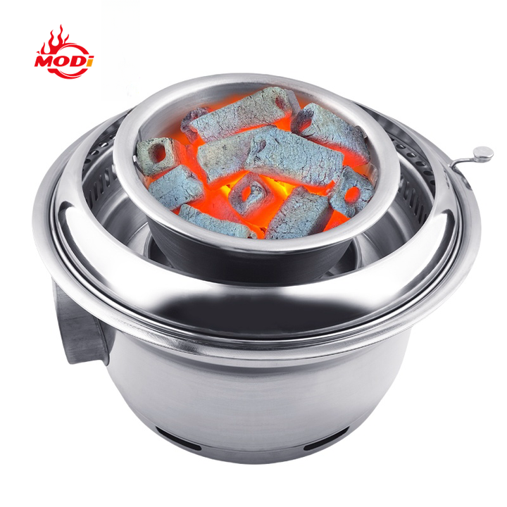 Modi Barbecue Circular Barrel Bbq Table Korean Charcoal Round Grills ...