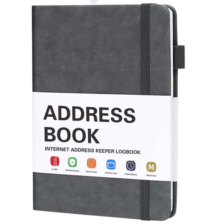 Customizable Address Book - Debossed Logo & Large Print
