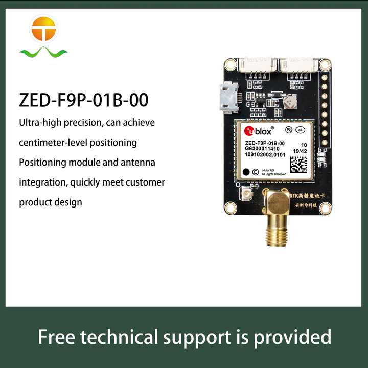 ZED-F9P/F9T RTK GNSS Receiver Module Board High Precision USB Drone GPS ...