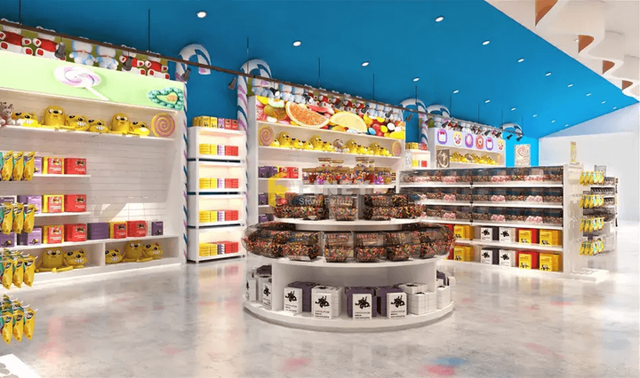 Custom Modern Style Candy Store Displays Interior Design Decorations ...