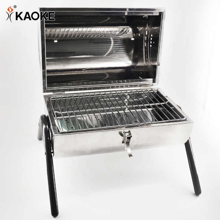 KAOKE Double Barrel BBQ Pit - Portable Stainless Steel Grill