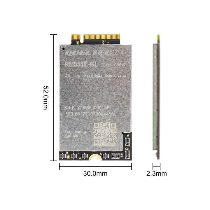 Quectel RM551E-GL 5G Module - 7gbps Download Iot EMBB Ready