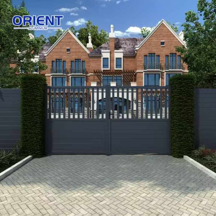 Auto Folding Aluminum Fold Gate Exterior Modern Design House Villas ...