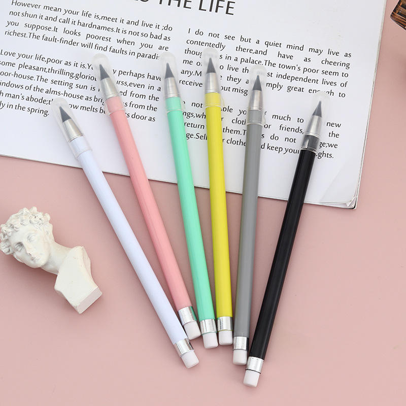 Custom Logo Eternal Pencil with Eraser No Sharpen Everlasting Writing ...