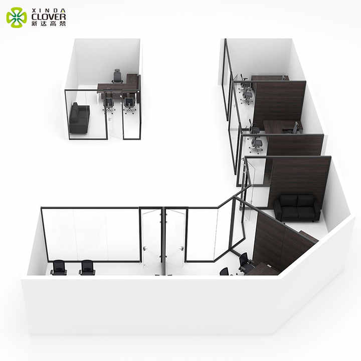 Glass Room Divider Cubicles - Professional Office Partitions