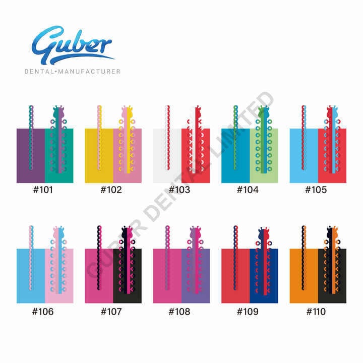 Dental Consumable 40 Color Materiales De Ortodoncia Ligaties Elastic ...