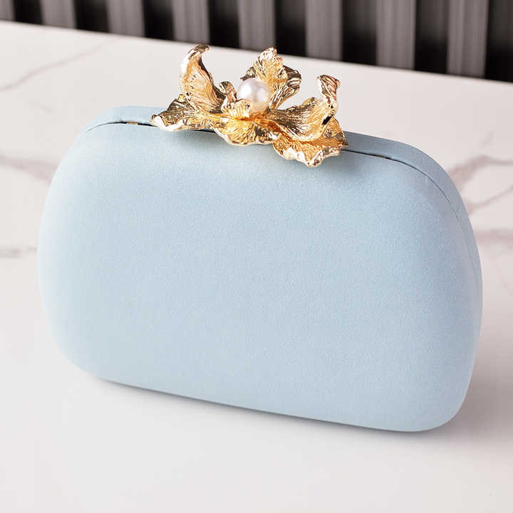 Candy Color Metal Flower Open Lid Lock Clasp Fine Simple Evening Bag ...