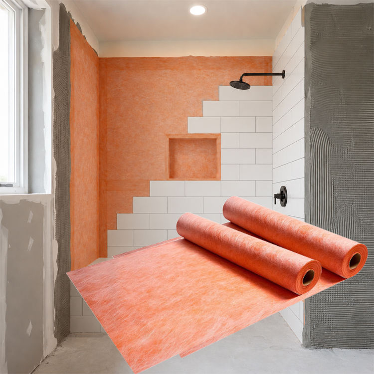 EONBON Orange Shower Waterproofing Sheet Membrane Roll with Double ...