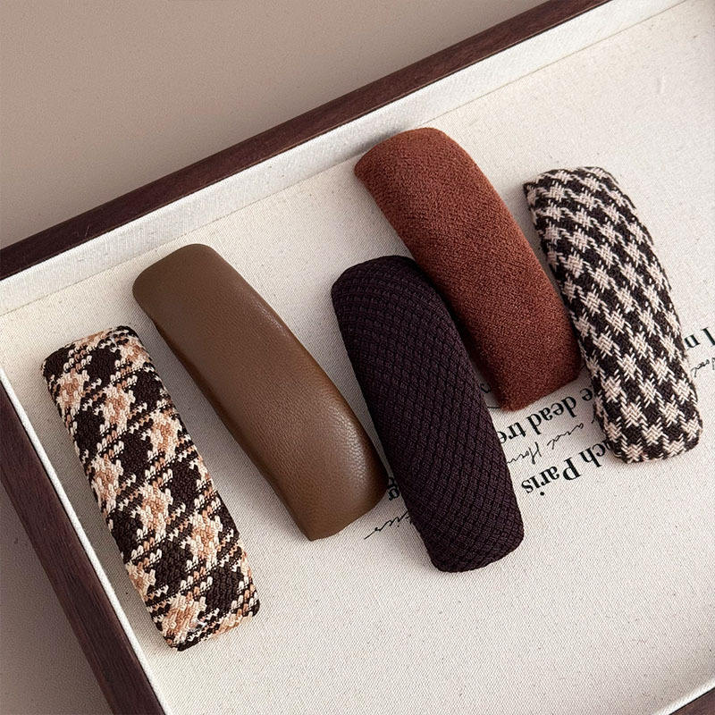 Hot Sell Brown Collection Fabric Hair Clip for Women Vintage ...